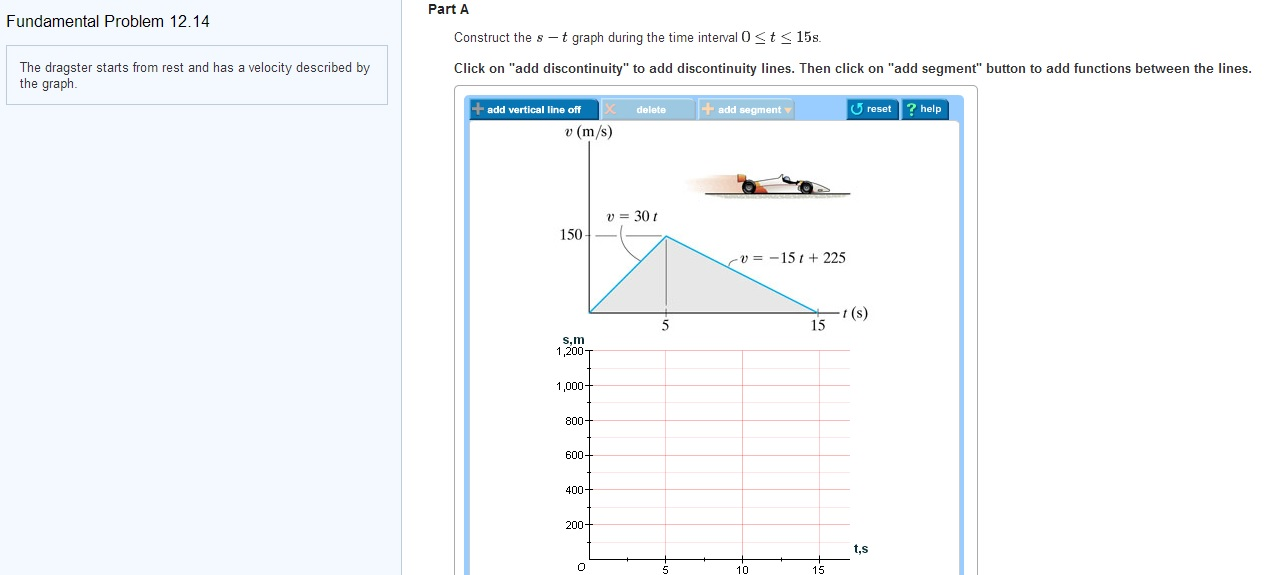 Solved The dragster starts from rest and has a velocity | Chegg.com