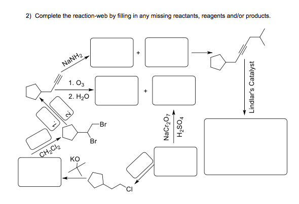 Solved Complete the reaction-web by filling in any missing | Chegg.com
