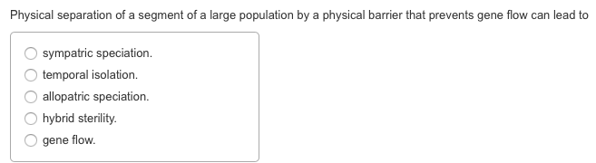 Solved Physical separation of a segment of a large | Chegg.com