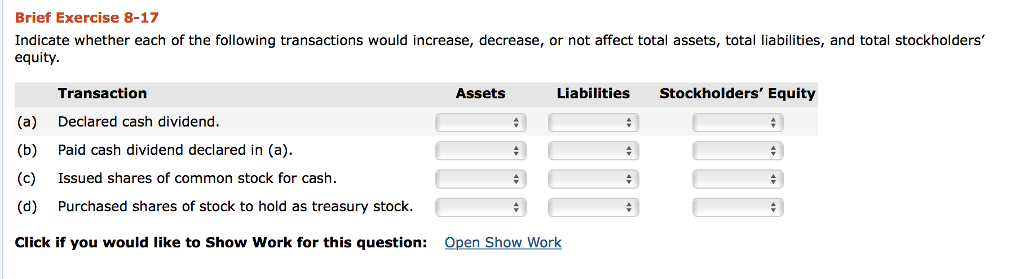 Solved Brief Exercise 8-17 Indicate whether each of the | Chegg.com Solved Brief Exercise 8-17 Indicate whether each of the | Chegg.com