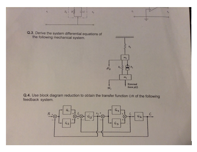 Solved Derive the system differential equations of the | Chegg.com