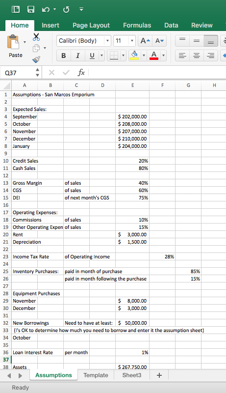 Solved ACC 2362 Managerial Accounting: Excel Project #3 – | Chegg.com