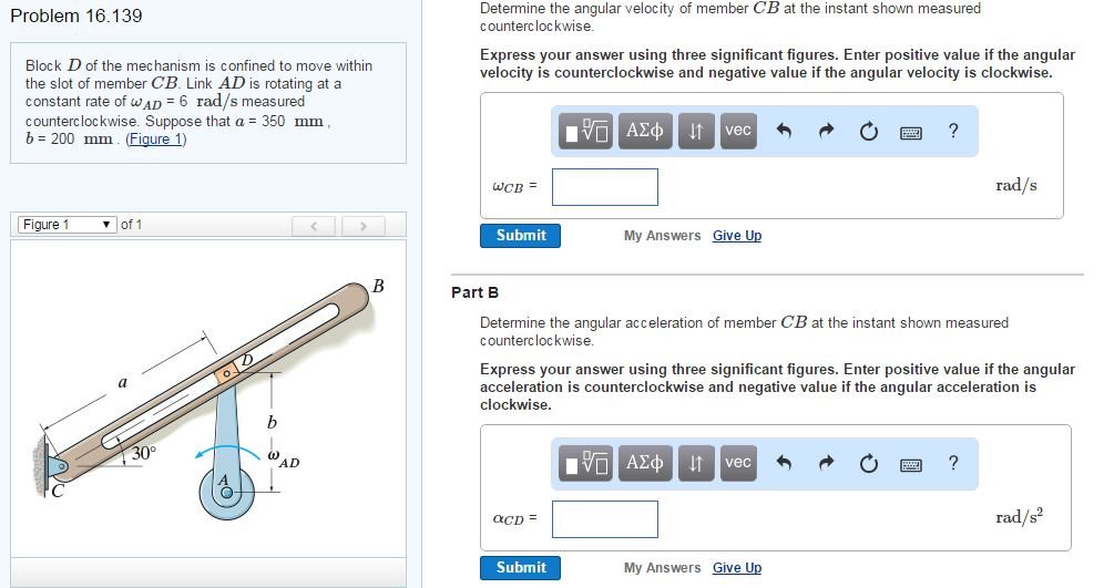 Solved Block D of the mechanism is confined to move within | Chegg.com