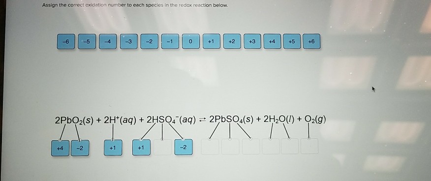 Solved Assign the correct cxidation number to each species | Chegg.com