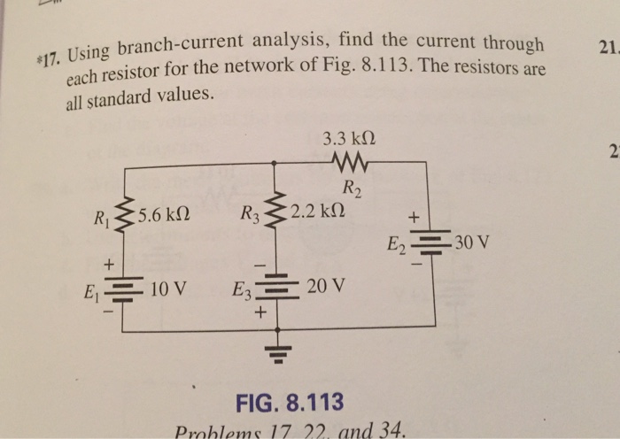 Solved Using branch-current analysis, find the current | Chegg.com