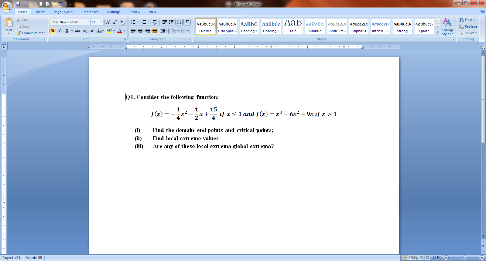 Solved Consider the following function: Find the domain end | Chegg.com