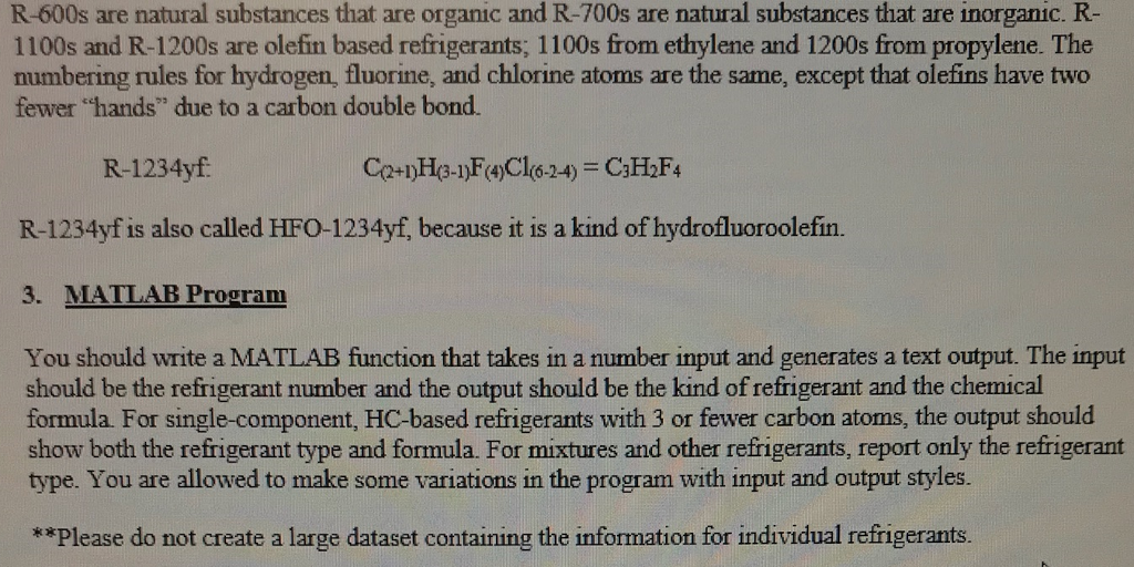 ASHRAE Refrigerant Numbering 10 through R-50 are | Chegg.com
