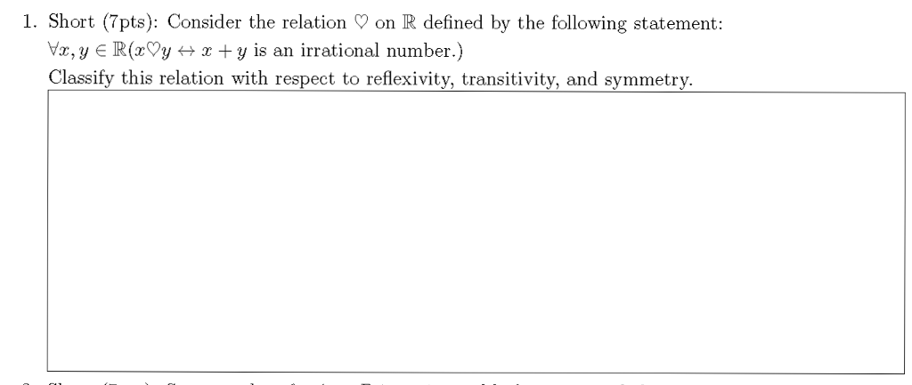 Solved It is Discrete Math. The#N#actual symbols themselves | Chegg.com
