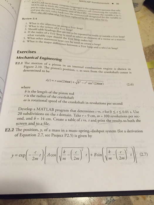 Solved Fundamentals o MATLAB (s inany com MATLAB in many | Chegg.com