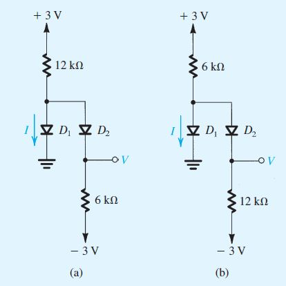 Solved Assume diodes are non-ideal so use CVD model to find | Chegg.com