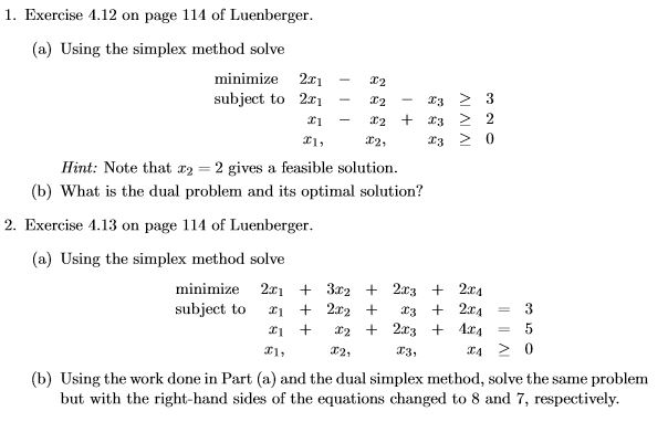 Using the simplex method solve minimize 2x_1 - x_2 - | Chegg.com