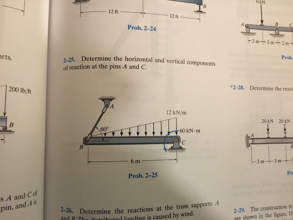Solved 6 kN 12 ft 12 ft B C Prob. 2-24 2-25. Determine the | Chegg.com Solved 6 kN 12 ft 12 ft B C Prob. 2-24 2-25. Determine the | Chegg.com