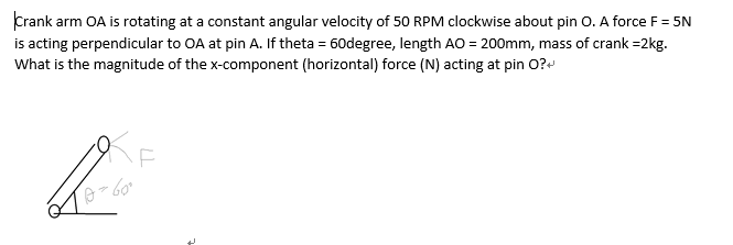 Solved Crank arm OA is rotating at a constant angular | Chegg.com