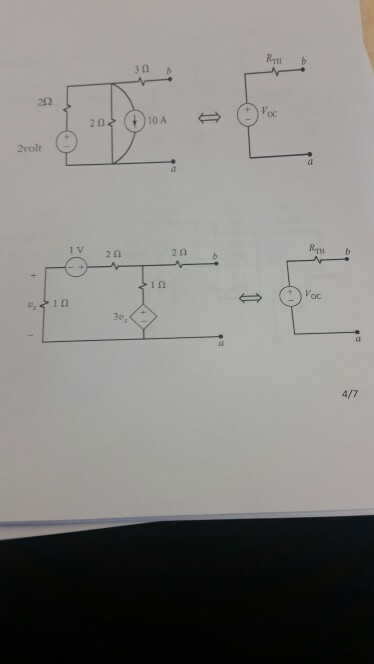 Solved 22 2volt t 10 A 1 v 20 2 b RTH t Voc | Chegg.com