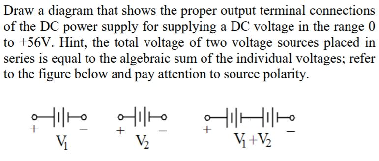 Solved Draw a diagram that shows the proper output terminal | Chegg.com