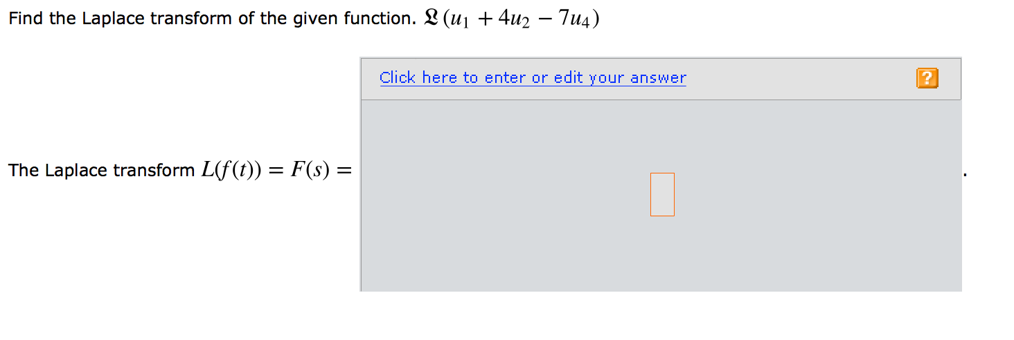 Solved Find the Laplace transform of the given function. ohm | Chegg.com
