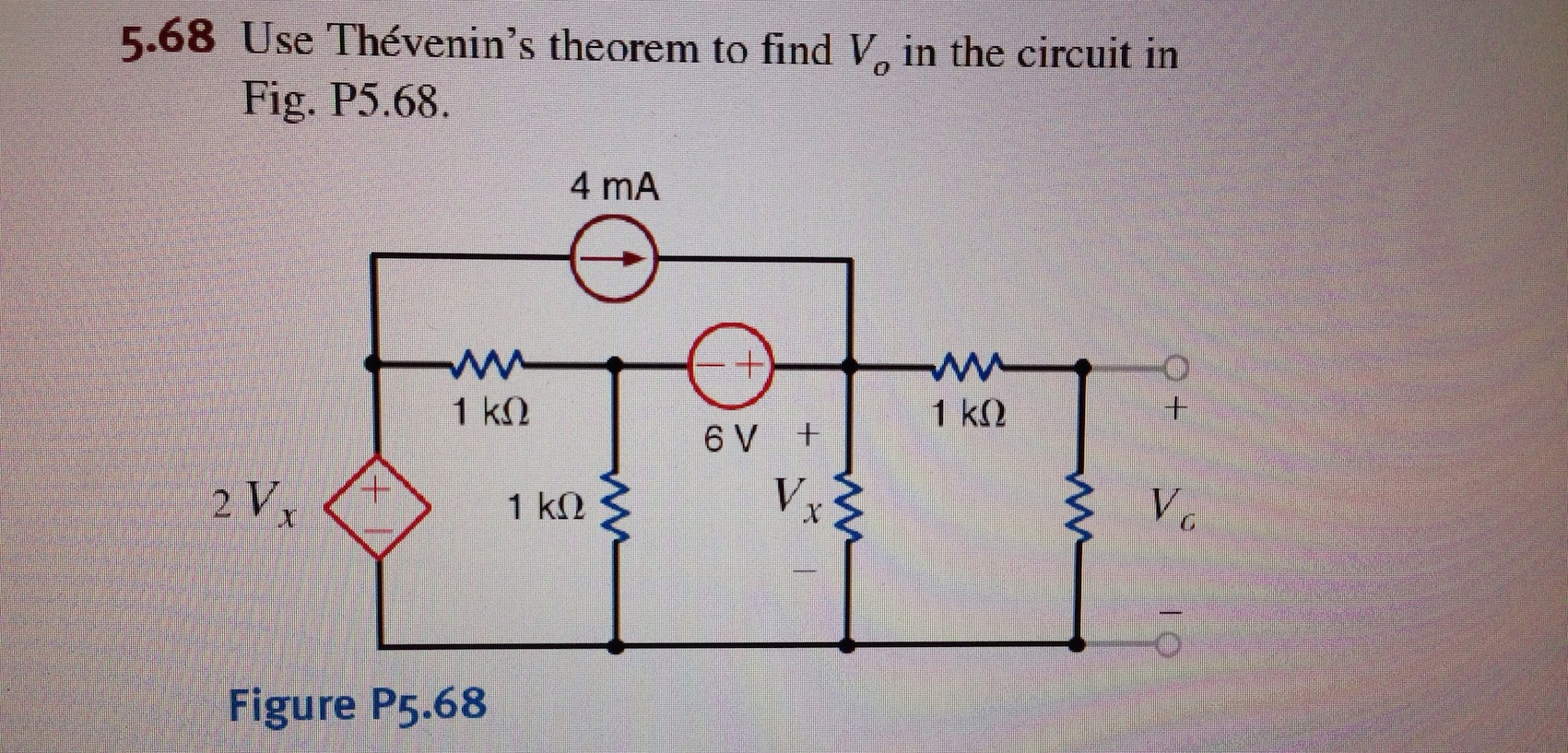Solved Use Thevenin's theorem to find V0 in the circuit in | Chegg.com