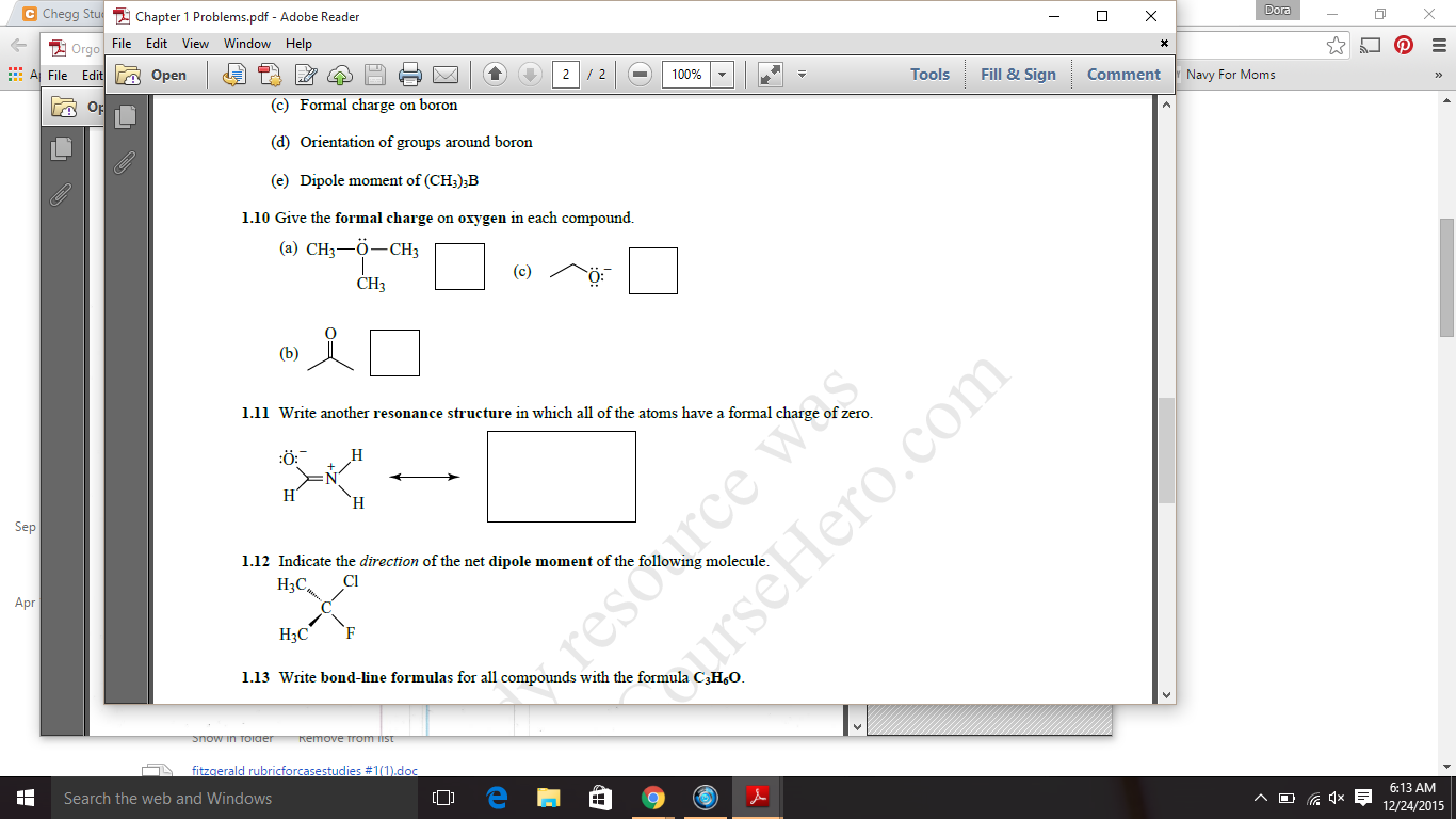 Solved Give the formal charge on oxygen in each compound. | Chegg.com