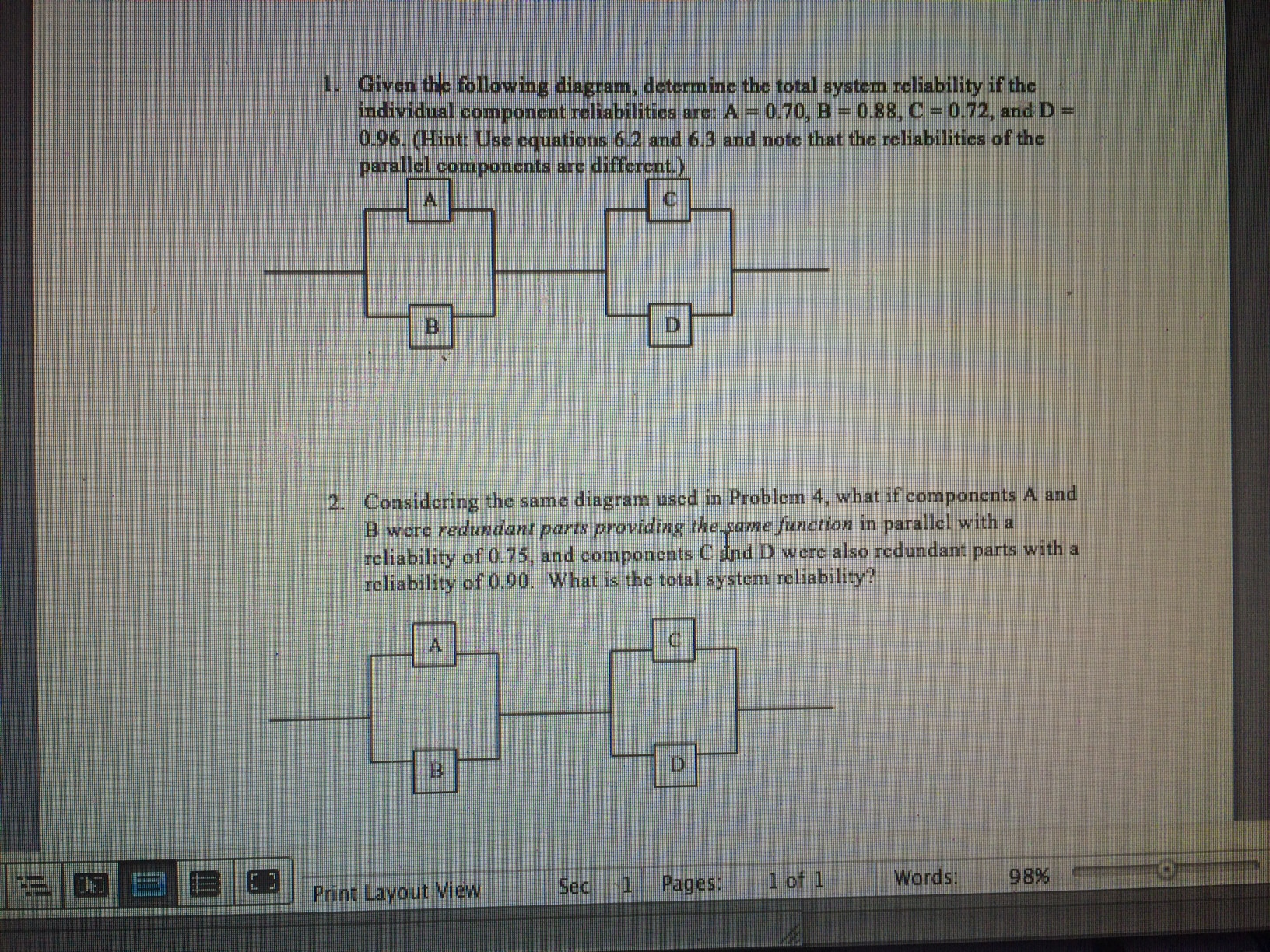 Given the following diagram, determine the total | Chegg.com