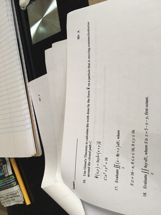 Solved Use Green's Theorem to calculate the work done by the | Chegg.com