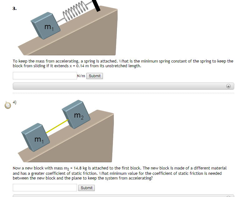 Solved A block with mass m1 = 9.1 kg is on an incline | Chegg.com