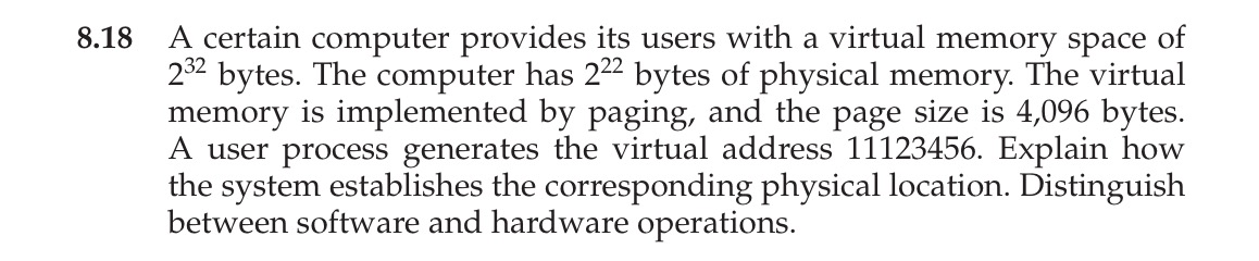 A certain computer provides its users with a virtual | Chegg.com