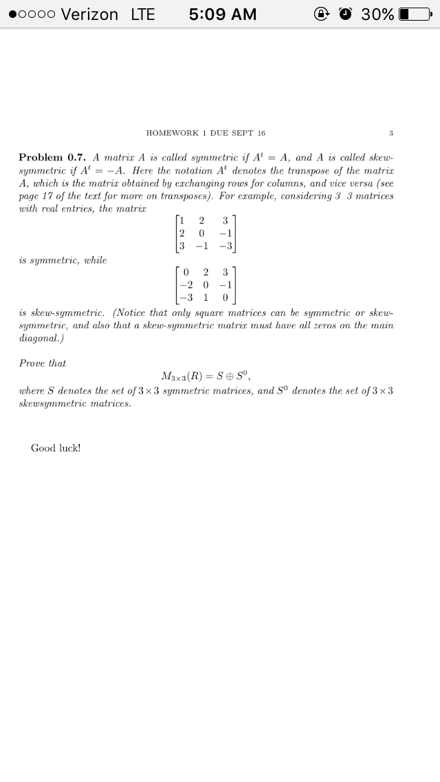 Solved A matrix A is called .symmetric if A^t = A, and A is | Chegg.com
