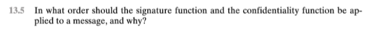 Solved In what order should the signature function and the | Chegg.com