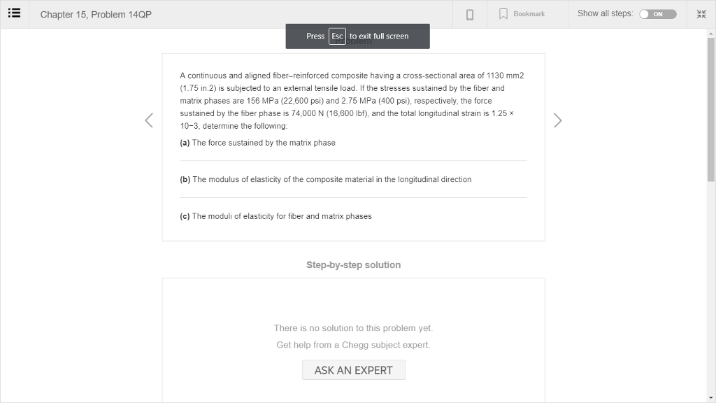 Solved -Chapter 15, Problem 14QP Show all steps Bookmark ON | Chegg.com
