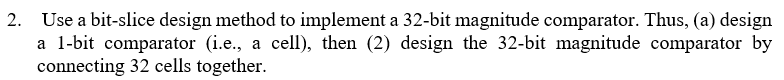 Use A Bit Slice Design Method To Implement A 32 Bit