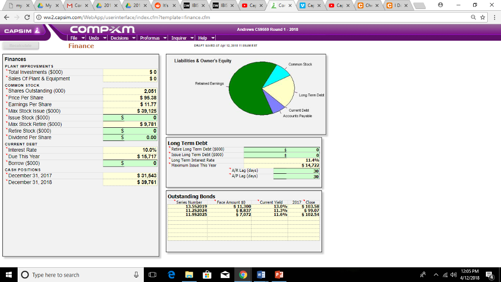 I don't know what I am doing with COMP XM CAPSIM | Chegg.com