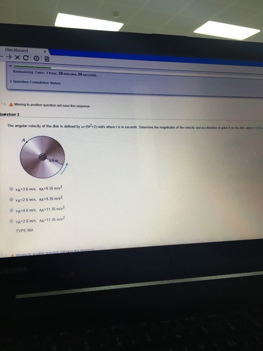 Solved The angular velocity of the disk is defined by w = | Chegg.com