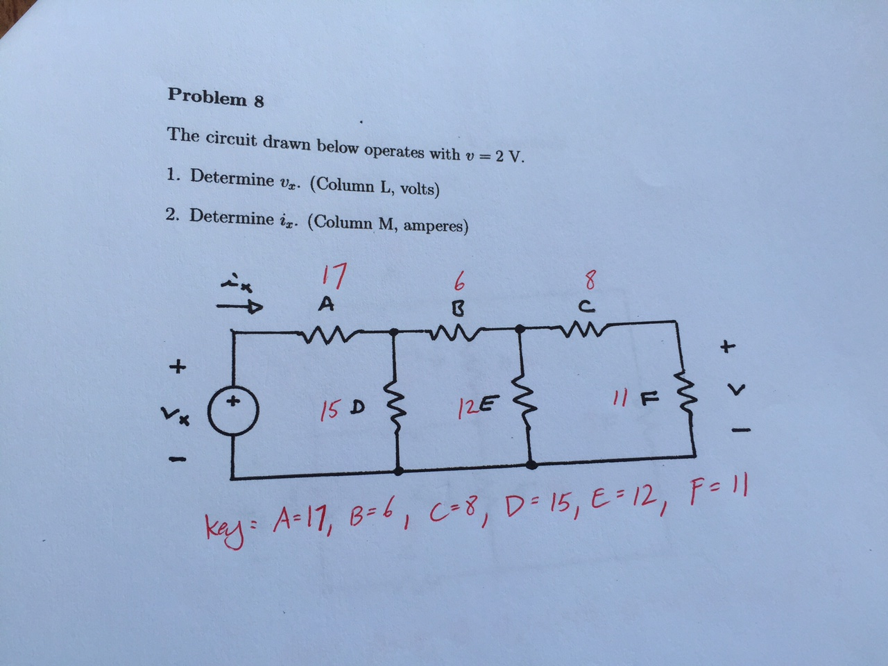 Solved The circuit drawn below operates with v = 2 V. 1. | Chegg.com