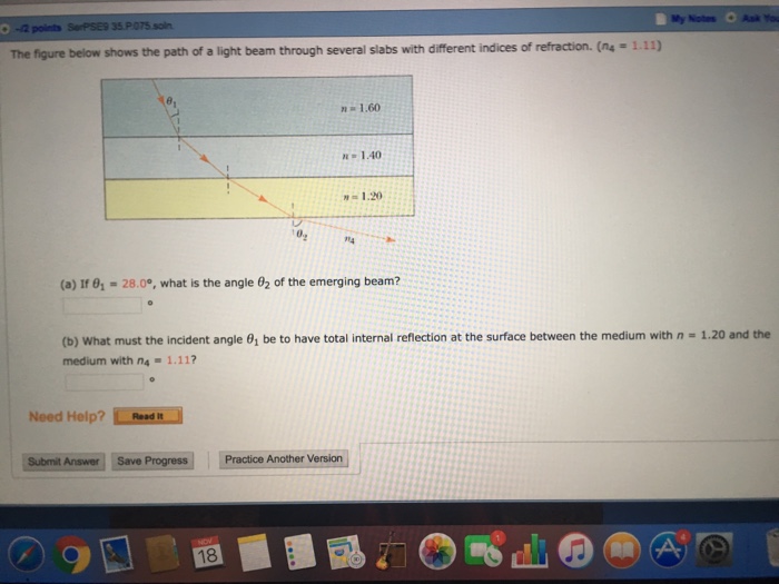 Solved The figure beta shows the path of a light beam | Chegg.com