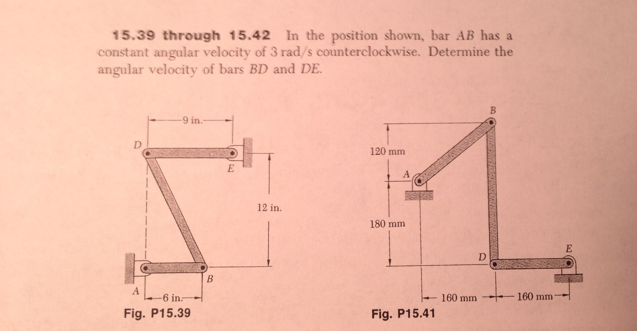 Solved In the position shown, bar AB has a constant angular | Chegg.com