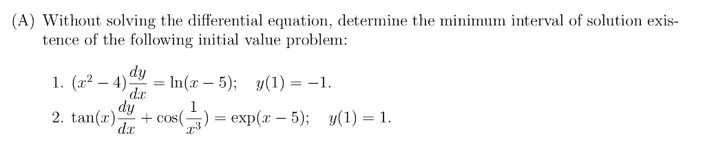 Solved Without solving the differential equation, determine | Chegg.com