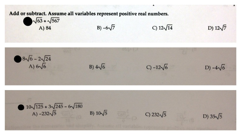 Solved Add or subtract. Assume all variables represent | Chegg.com