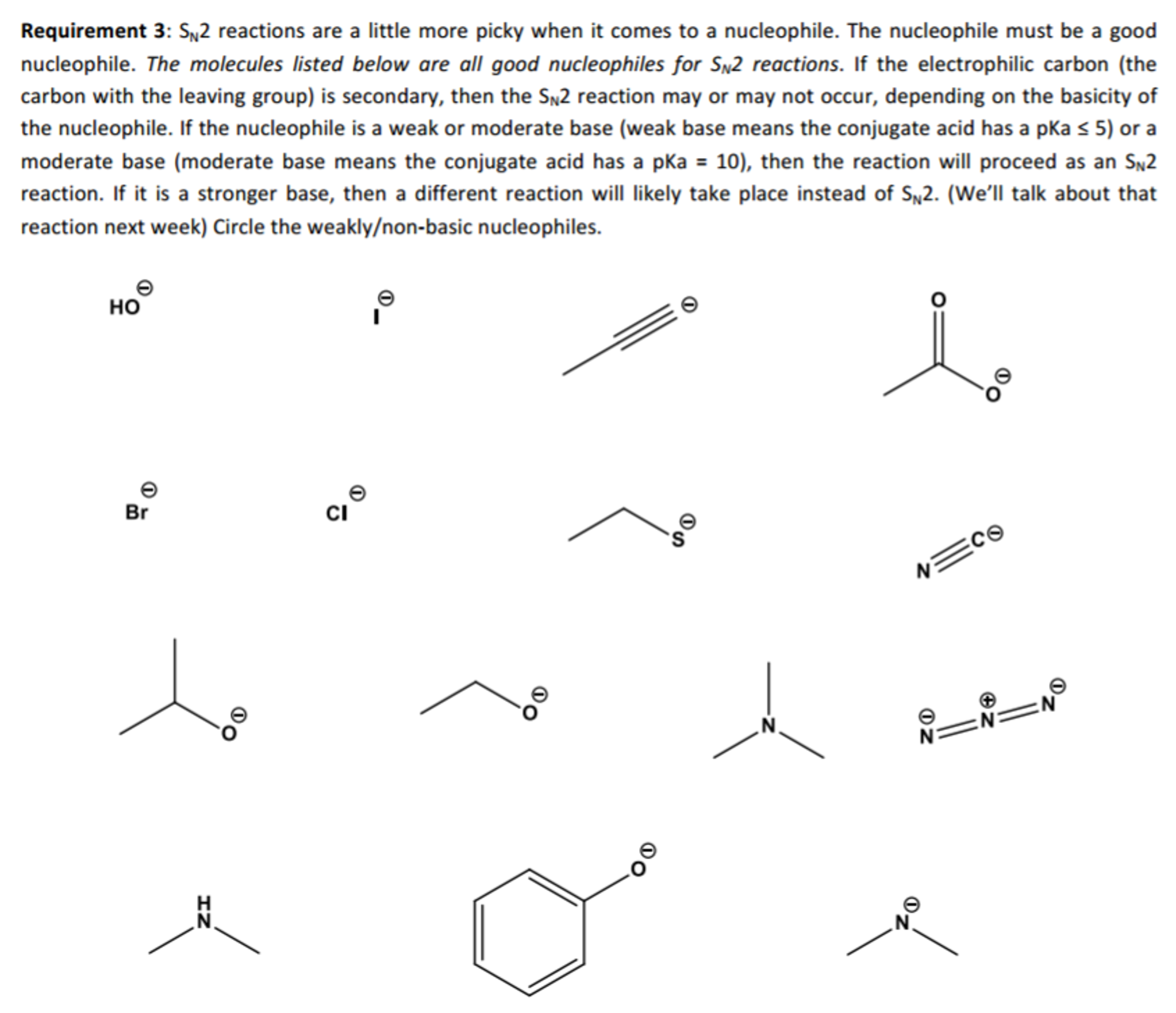 Solved S_N2 reactions are a little pickier when it comes to | Chegg.com