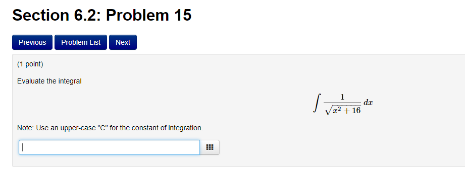 Solved Section 6.2: Problem 15 Previous Problem List Next 1 | Chegg.com