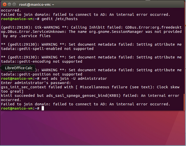 Solved (Ubuntu net ads join -U administrator not working) | Chegg.com