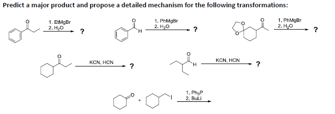 Solved Predict a major product and propose a detailed | Chegg.com