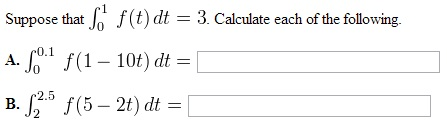Solved Suppose that 10 f(t) dt = 3. Calculate each of the | Chegg.com