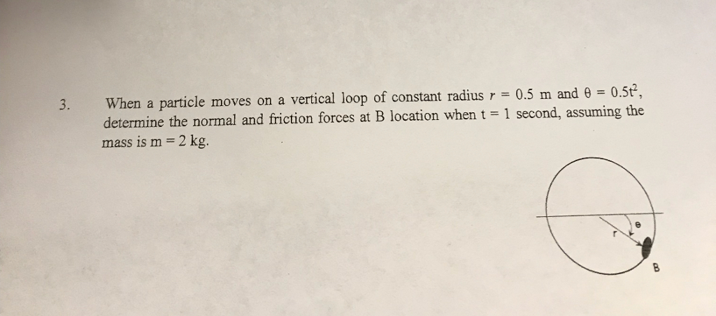 Solved When a particle moves on a vertical loop of constant | Chegg.com