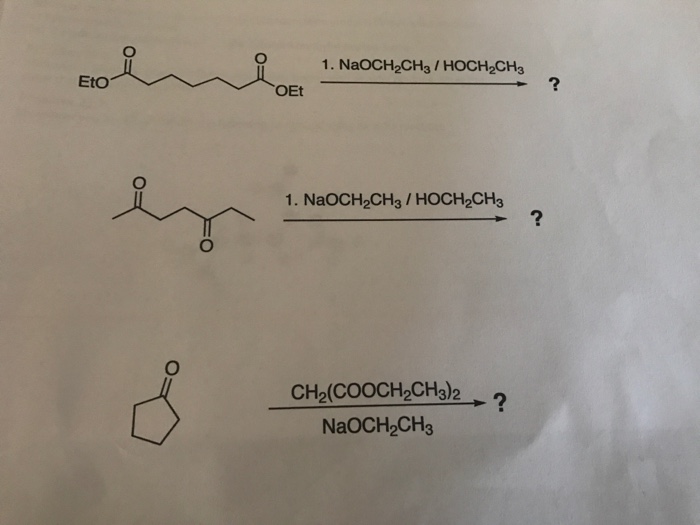 Solved EtO 1. NaoCH2CH3 HOCH2CH3 OEt 1. NaOCH2CH3 HOCH2CH3 | Chegg.com