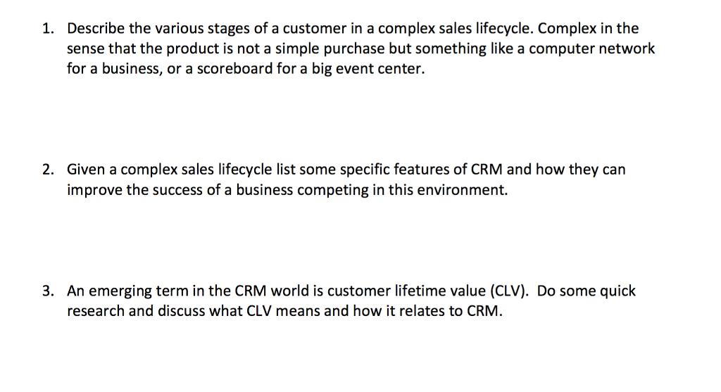 Solved Describe the various stages of a customer in a | Chegg.com