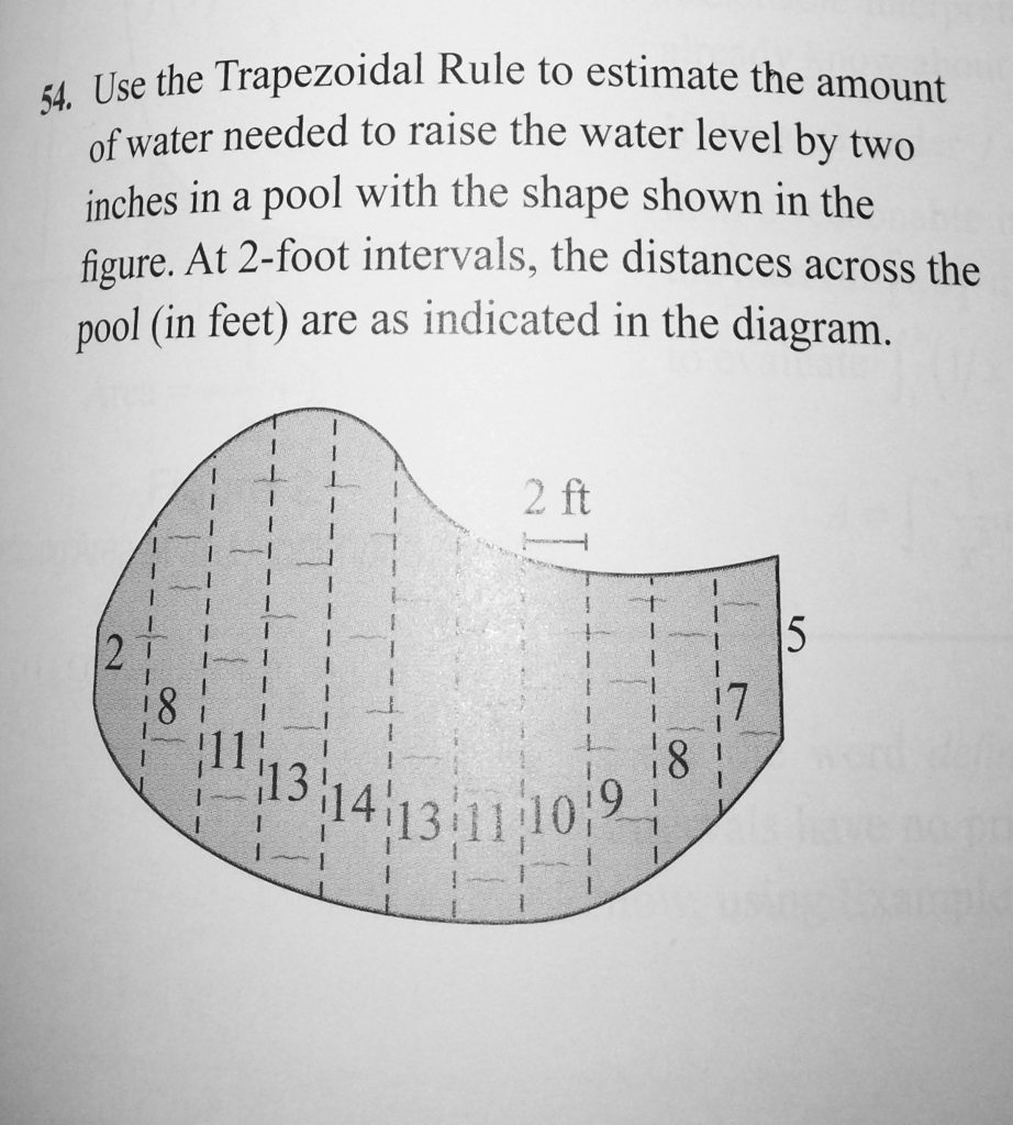 Solved 54, Use the Trapezoidal Rule to the estimate amount | Chegg.com