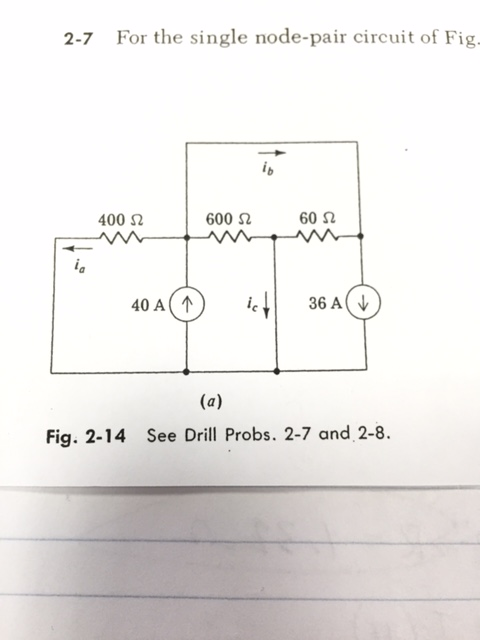 Solved 2-7 For the single node-pair circuit of Fig 400 Ω 600 | Chegg.com