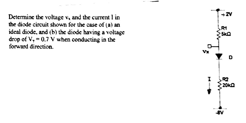 Solved Determine the voltage v_x and the current 1 in the | Chegg.com
