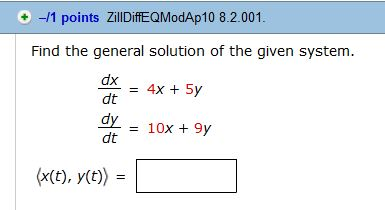 Solved Find the general solution of the given system. | Chegg.com