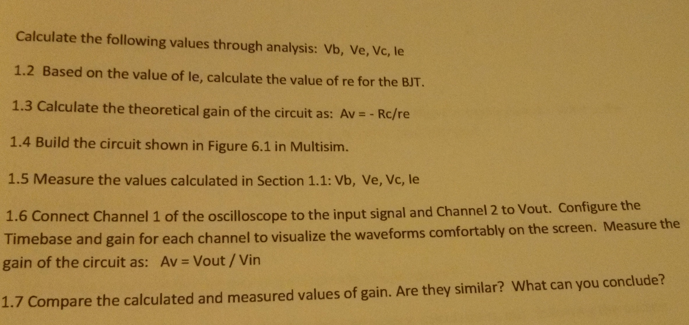 Calculate the following values through analysis: | Chegg.com